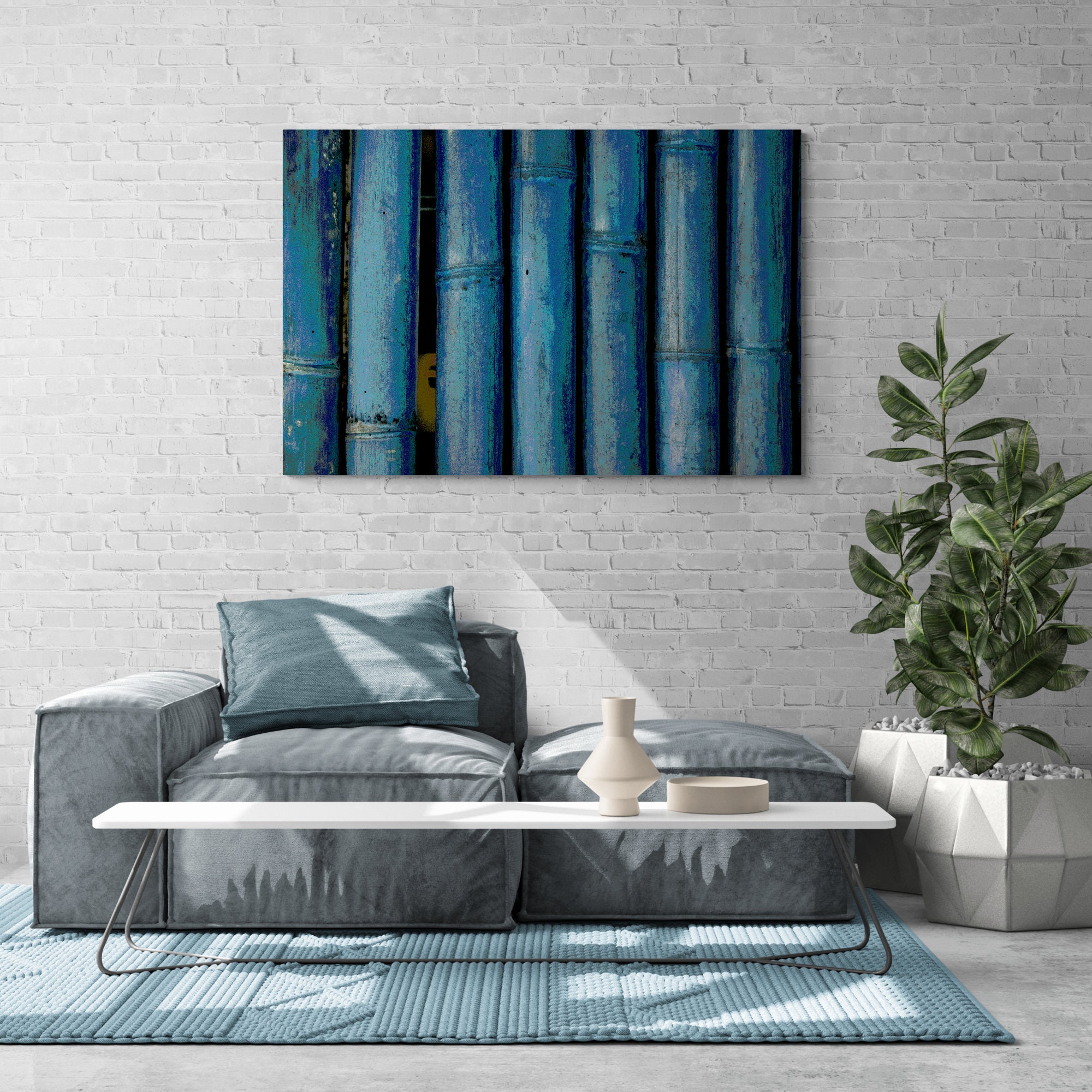 Bamboo Sticks Wall Art Print, Colorful Pop Art, Designer Wall Art, Asia ...