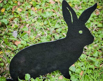 Rabbit Reading a Book, Bunny Metal Garden Art, Cute Garden Animals ...