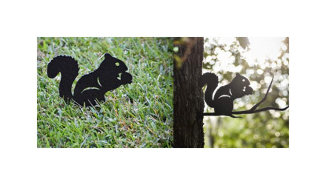 2 Pack Deal of Metal Squirrel Yard Art - Etsy