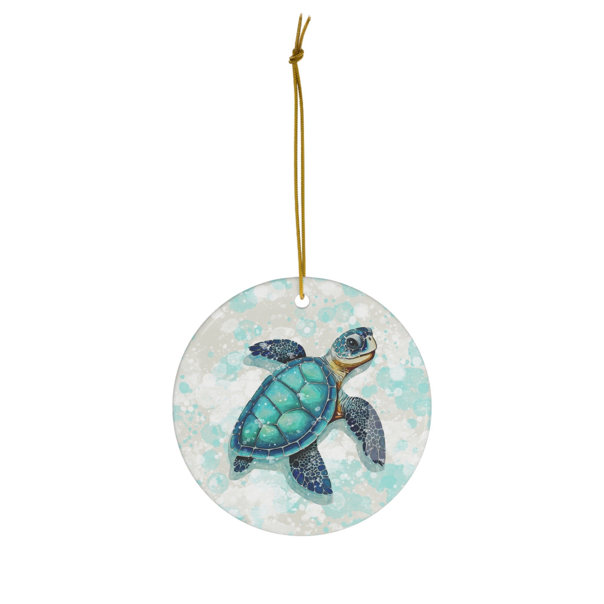 Adorable Baby Sea Turtle Ceramic Ornament, Beachy Christmas Tree ...