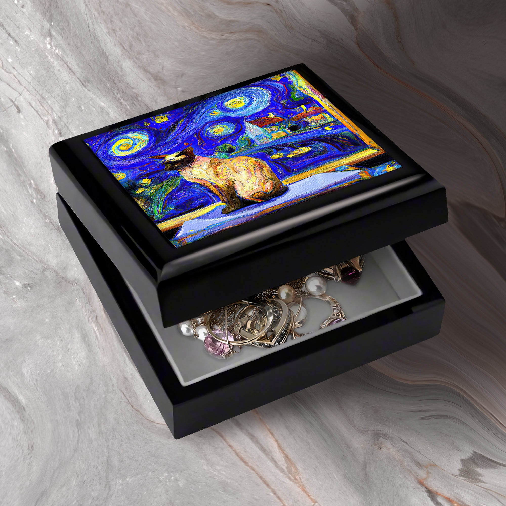 Siamese Cat Memory Box, Trinket Keepsake, Siamese Cat Painted Art, Best ...