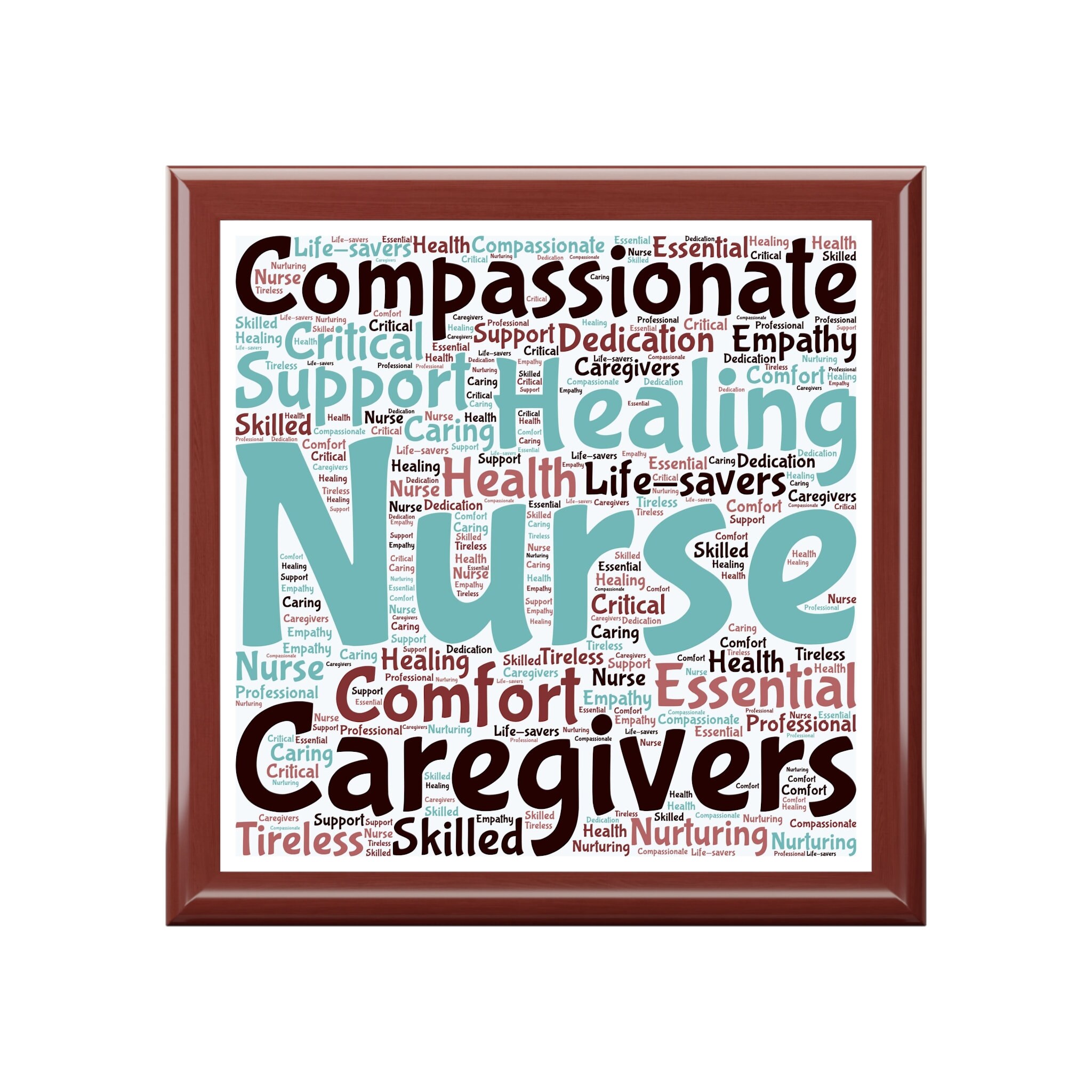 Nurse Word Cloud Wooden Ceramic Keepsake Box Jewelry Box - Etsy