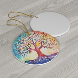 Tree of Life Ornament, Ceramic Christmas Tree Decoration, Handcrafted ...