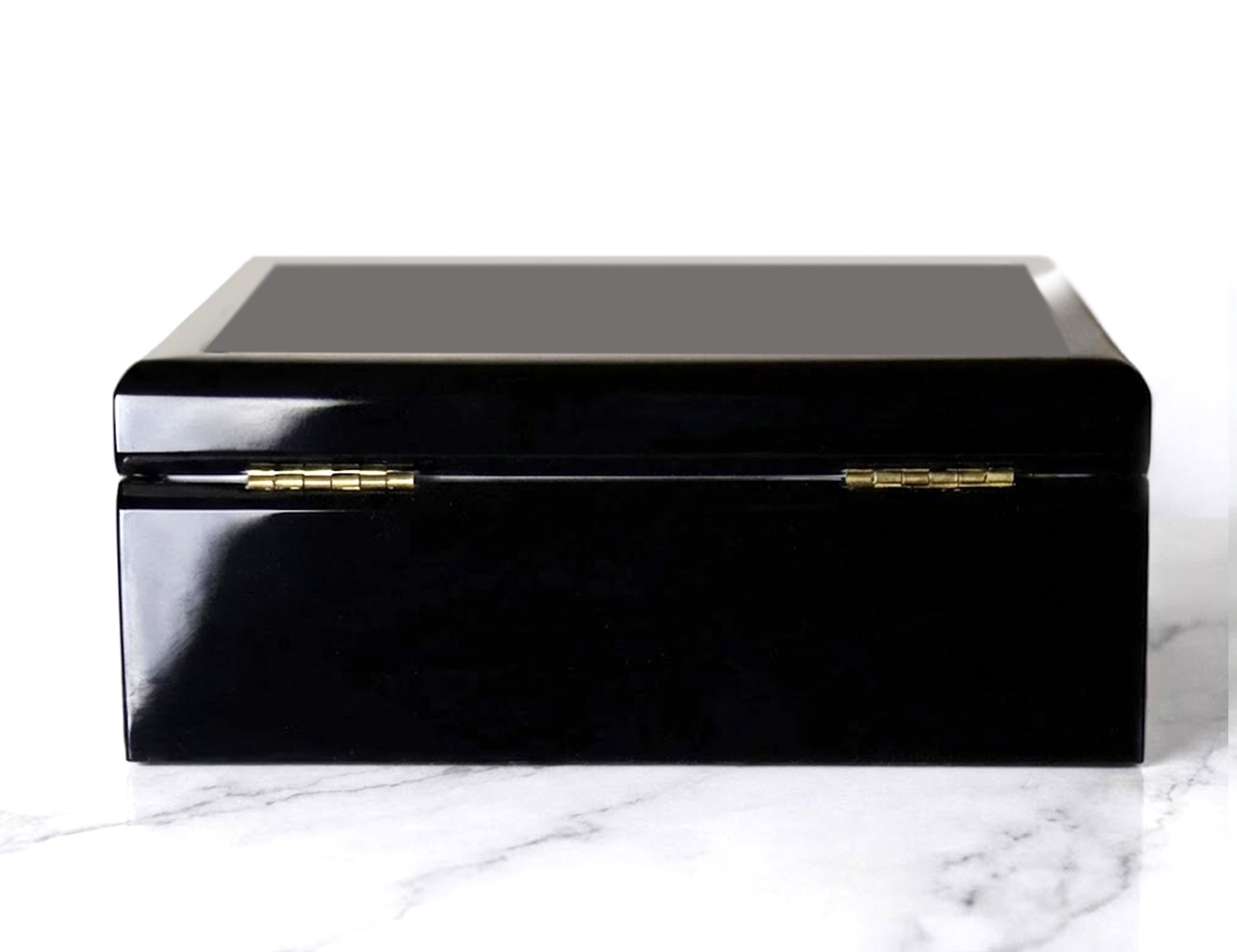Ocean Waves Wood and Ceramic Tile Box, Personalized Jewelry Box for Man ...
