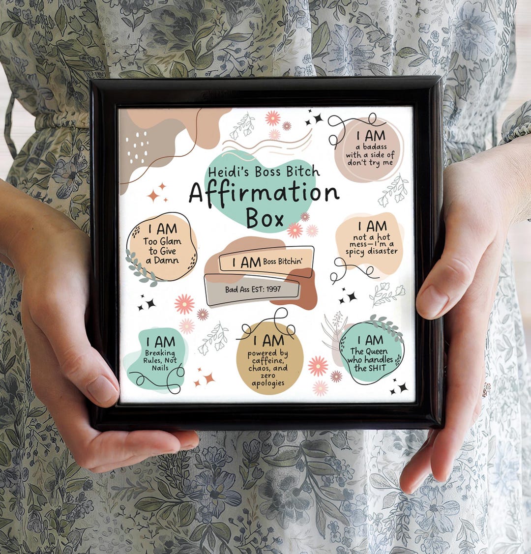 Personalized Boss Bitch Affirmation Box, Bad Ass Keepsake Jewelry ...
