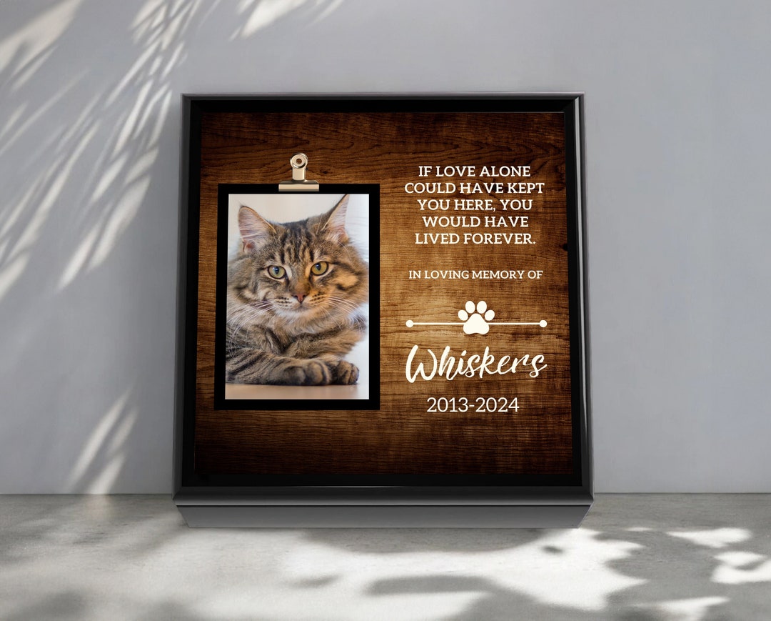 Personalized Cat Memorial Box, Custom Keepsake Memory Box for Kitty ...