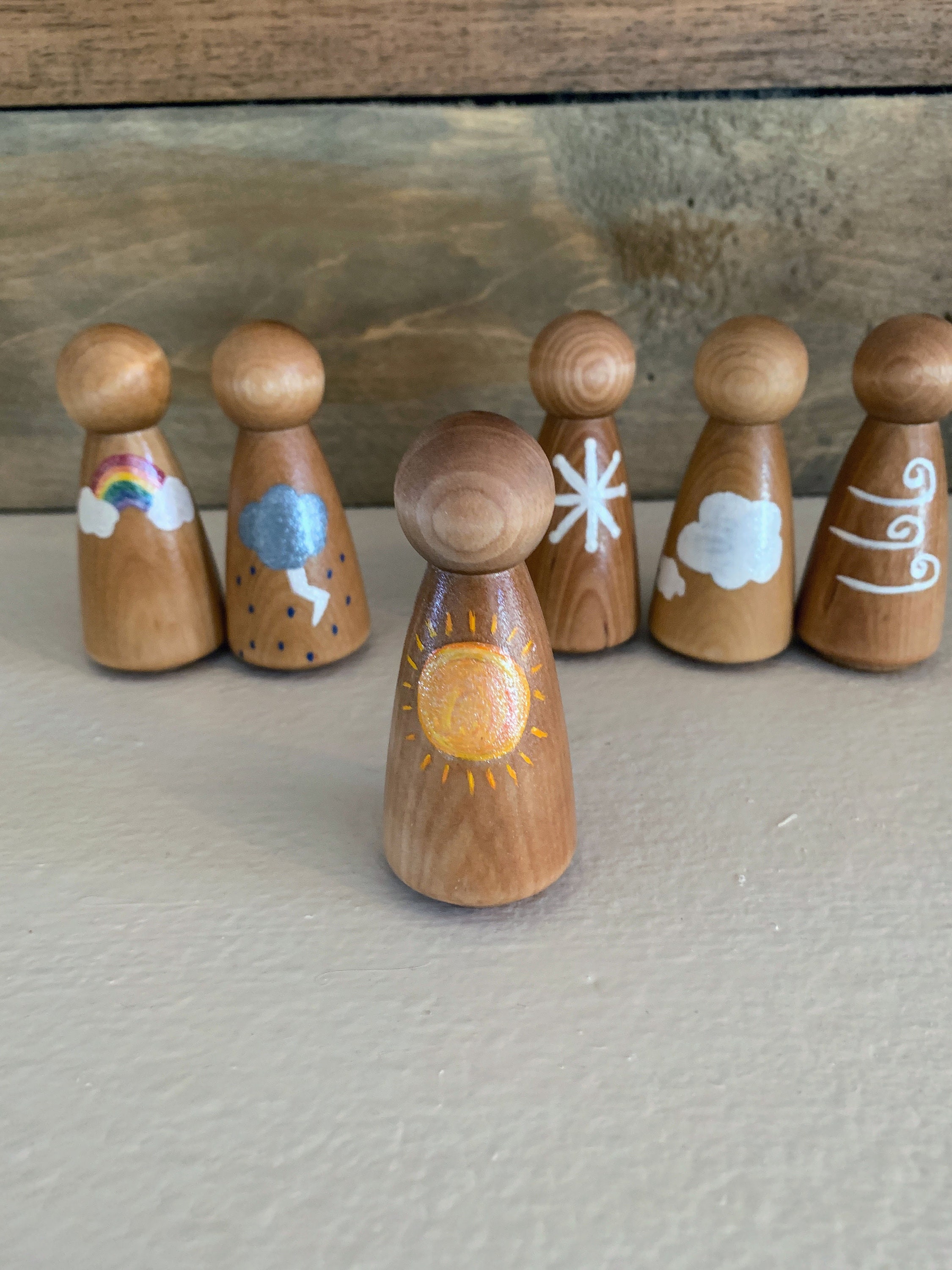 Weather Peg Doll Set/educational Toys/montessori/open Ended Play - Etsy