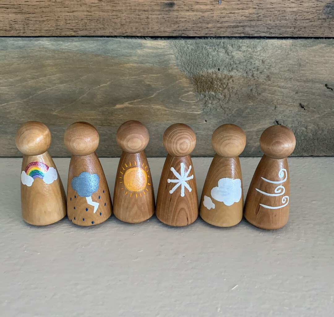 Weather Peg Doll Set/educational Toys/montessori/open Ended Play - Etsy