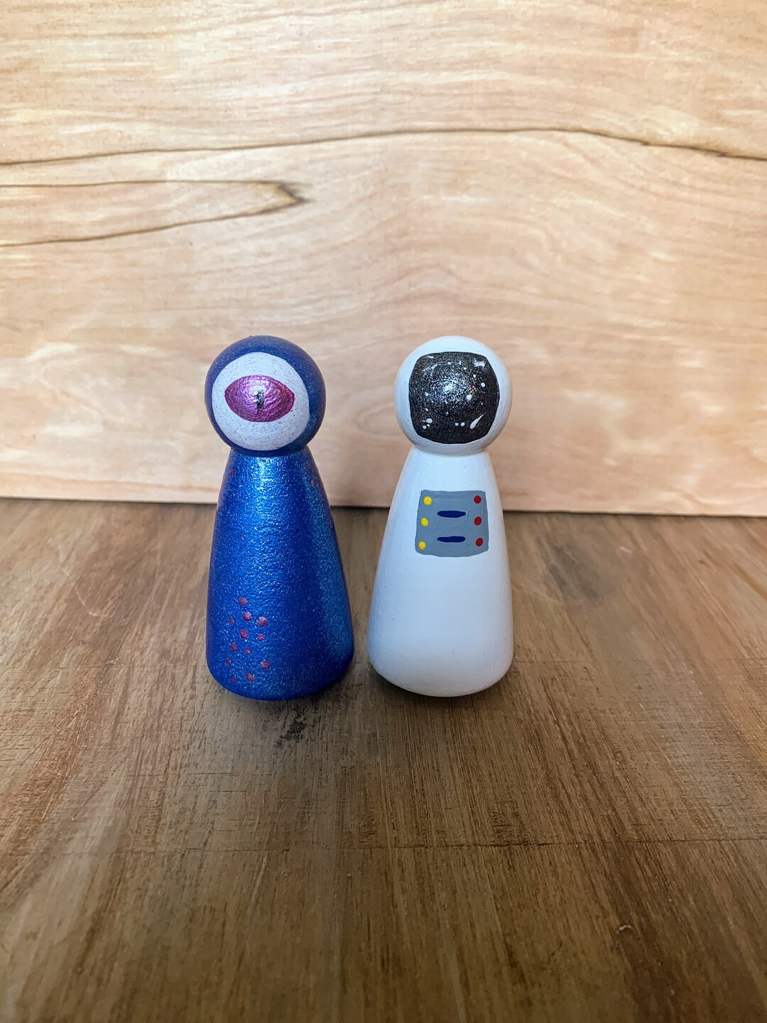 Astronaut and Alien Peg Doll Set/montessori/open Ended Play/hand ...