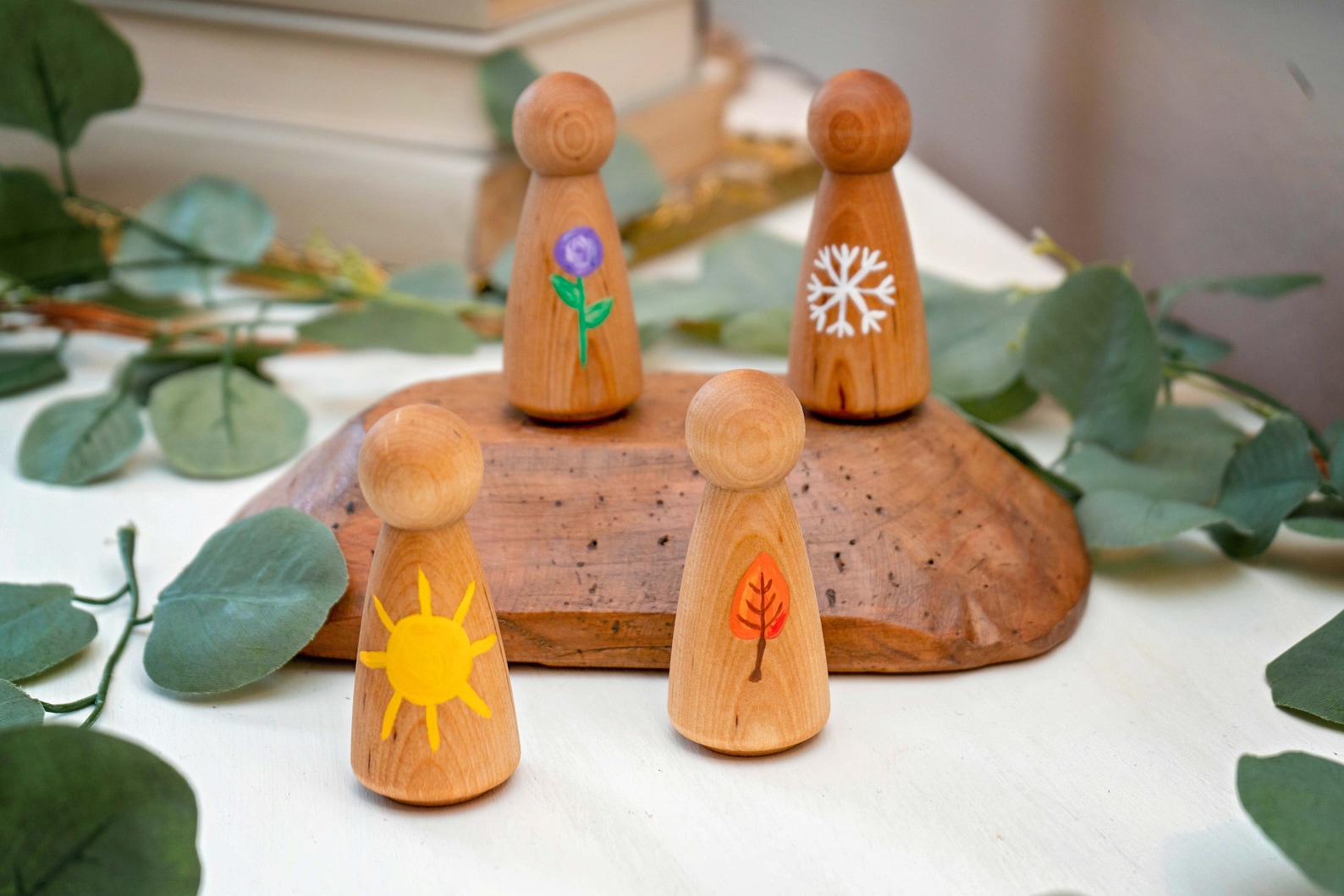 Seasons Peg Dolls Winter Summer Fall Spring Peg Doll Set, Waldorf ...