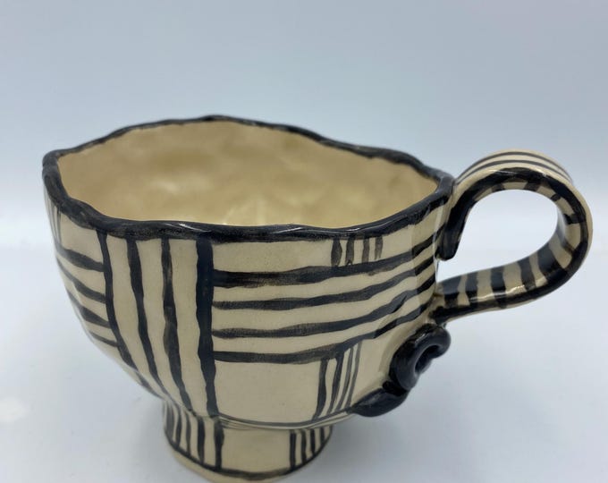 Black Bows Hand Painted Ceramic Mug - Etsy