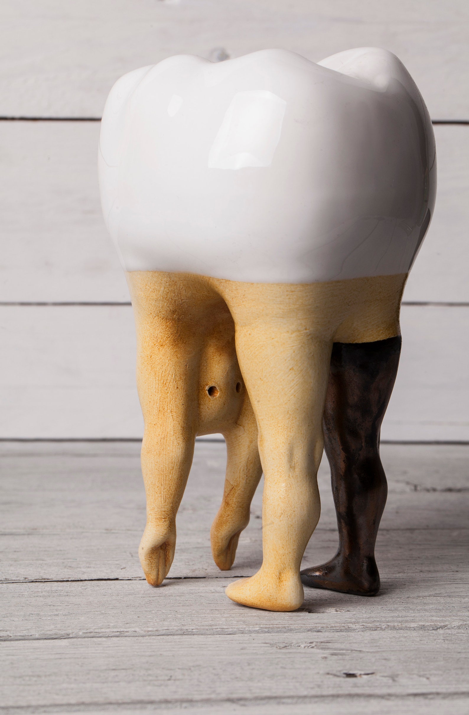 A Hand - Crafted Ceramic Fun Tooth - Human Figure, Gift for a Dentist ...