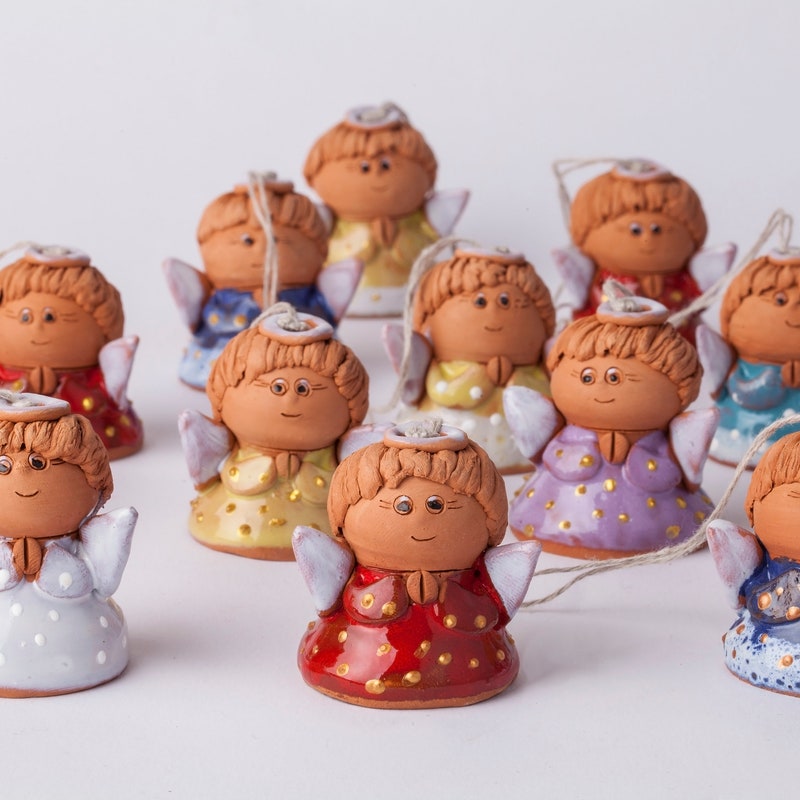 White Ceramic Angels - Etsy