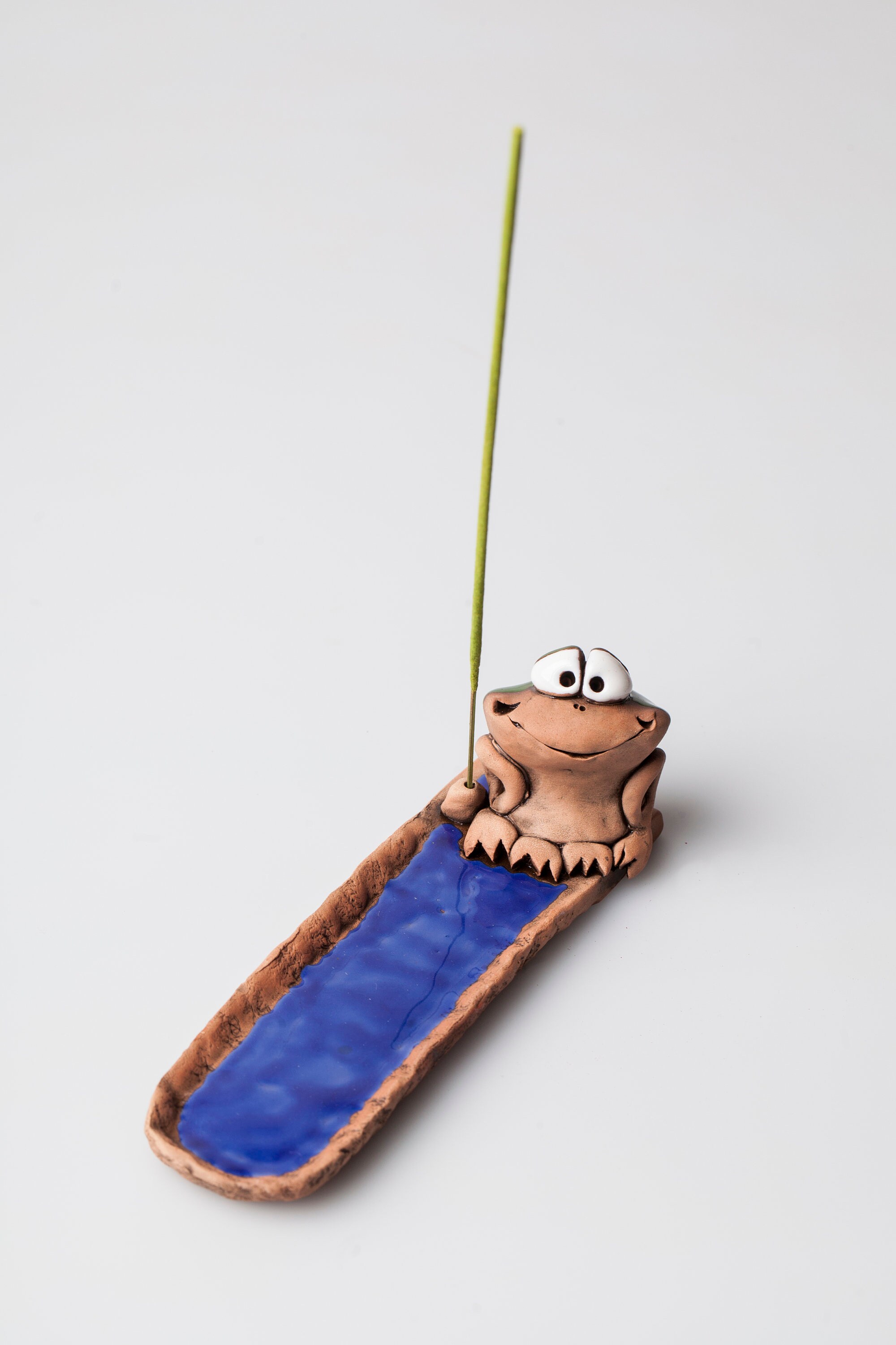 Ceramic Incense Holder, Fun Frog Incense Holder, Handmade Incense ...