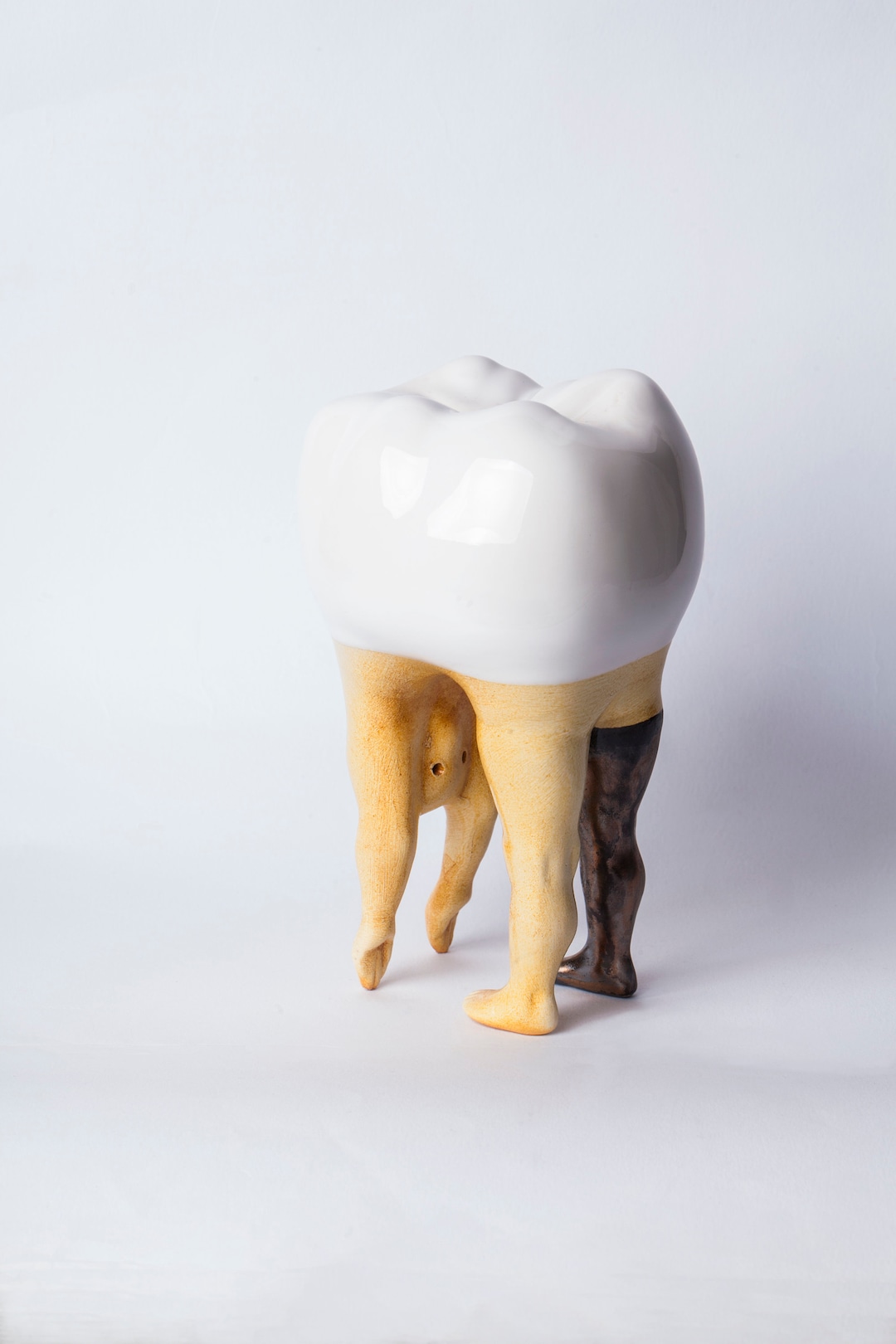 A Hand - Crafted Ceramic Fun Tooth - Human Figure, Gift for a Dentist ...