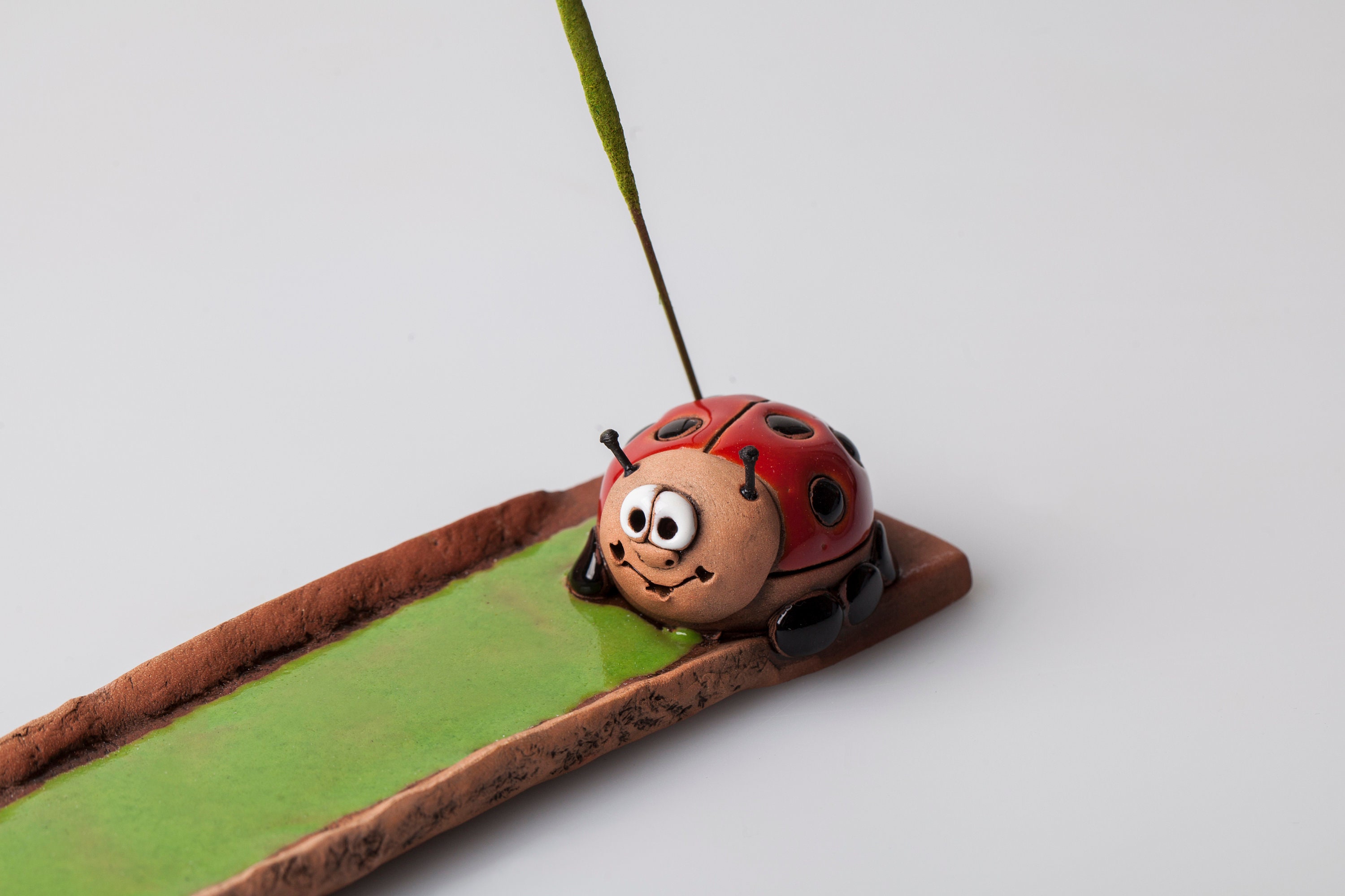Ceramic Incense Holder, Fun Ladybird Incense Holder, Handmade Incense ...