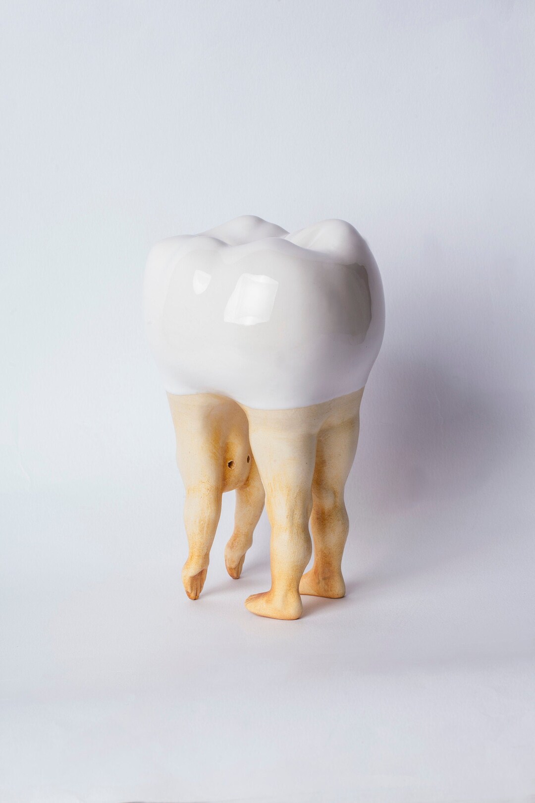 A Hand - Crafted Ceramic Fun Tooth - Human Figure, Gift for a Dentist ...