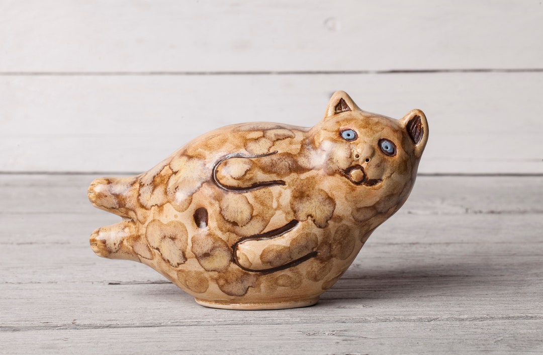 Handmade Ceramic Cat, Flying Cat Design, Animals Art, Housewarming Gift ...