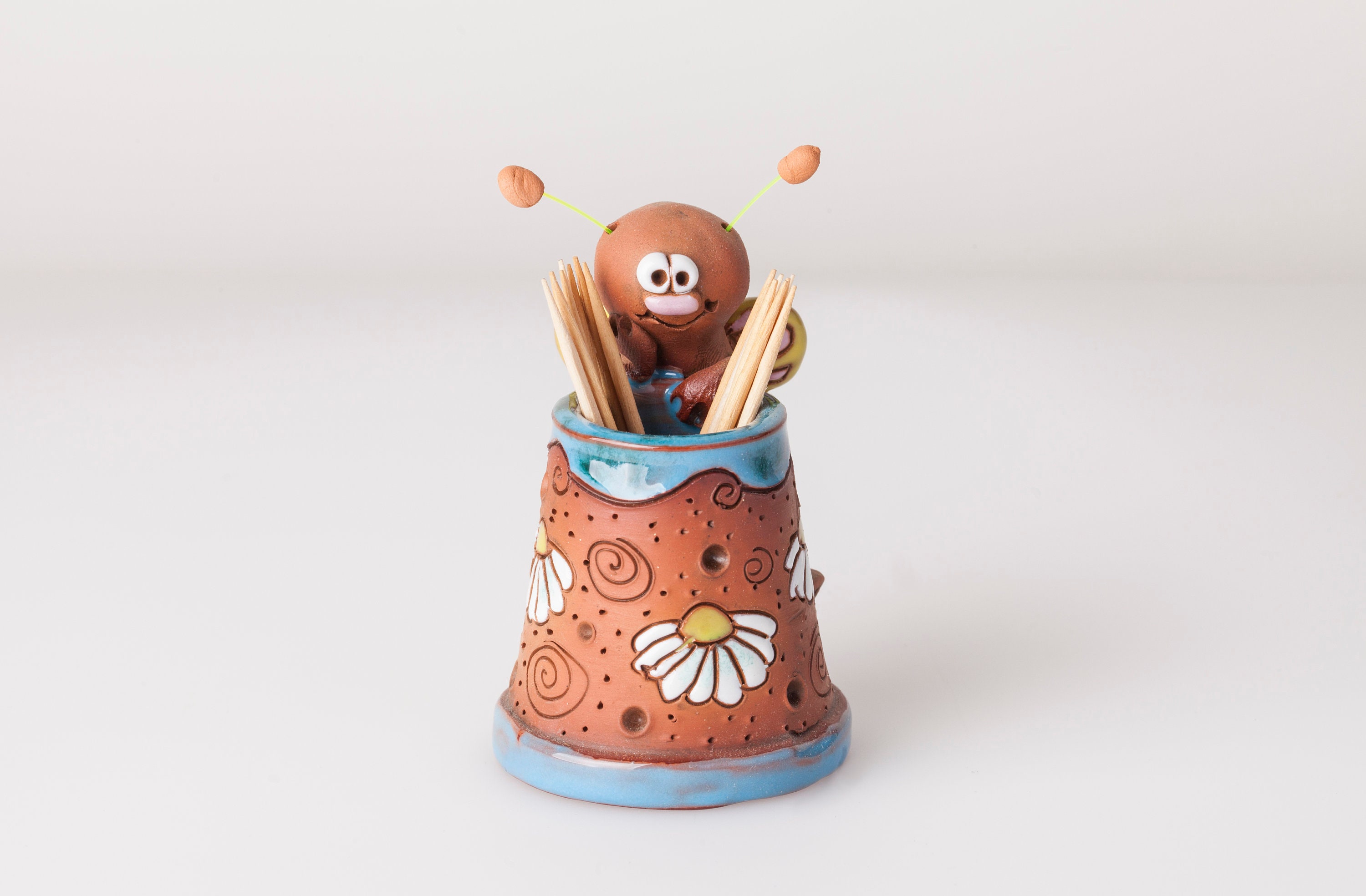 Ceramic Toothpick or Match Holder, Fun Butterfly Design, Kitchen ...