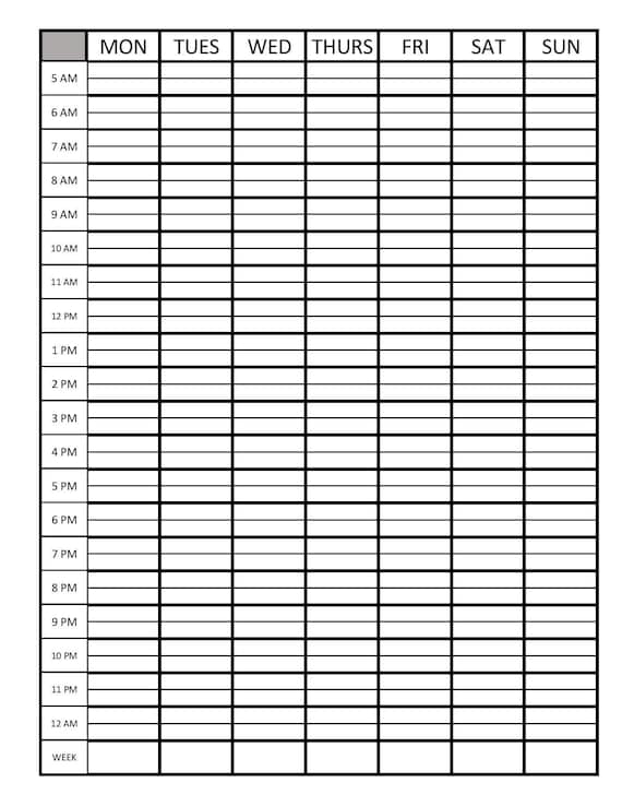 Basic Daily Planner Template Designtime Manager - Etsy