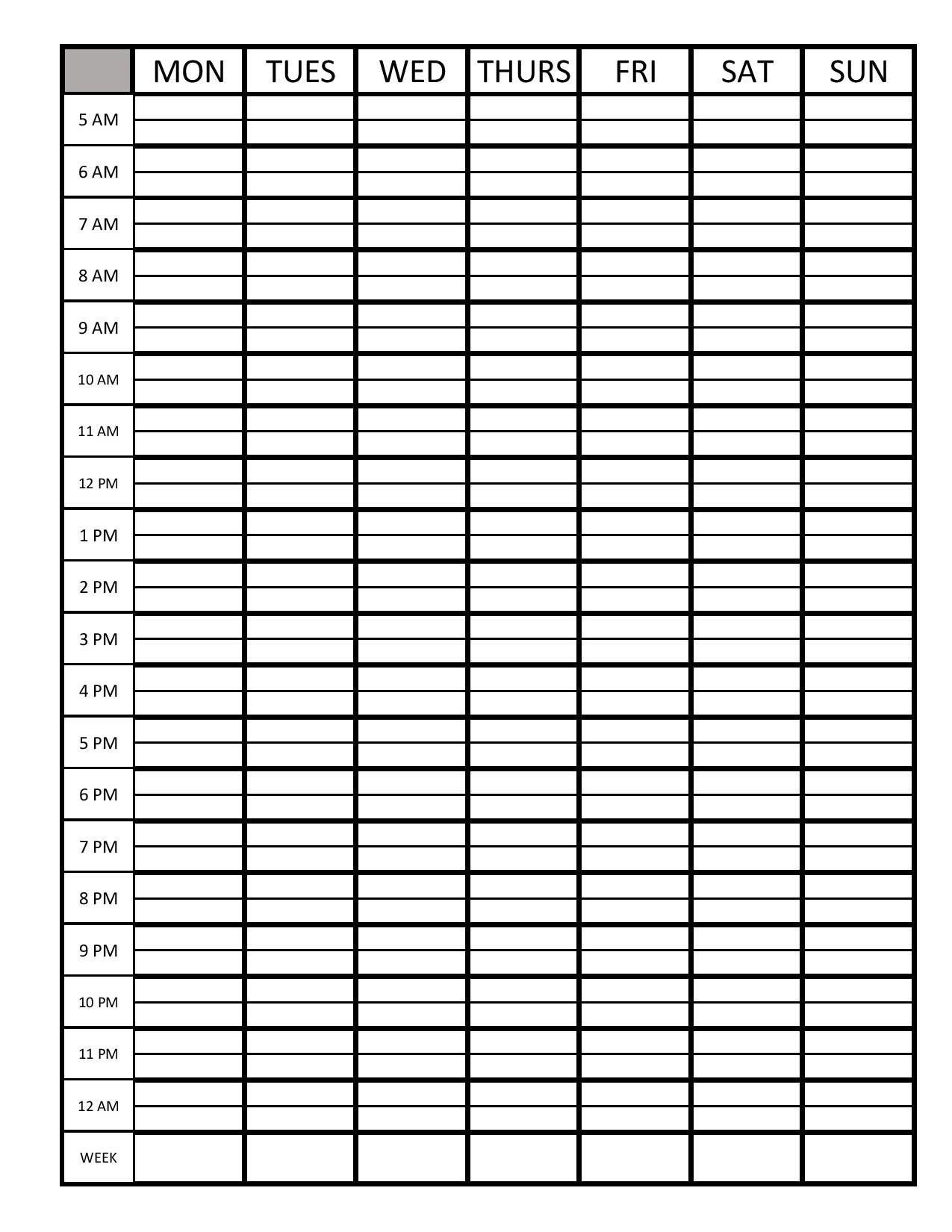 Basic Daily Planner Template Design--time Manager - Etsy