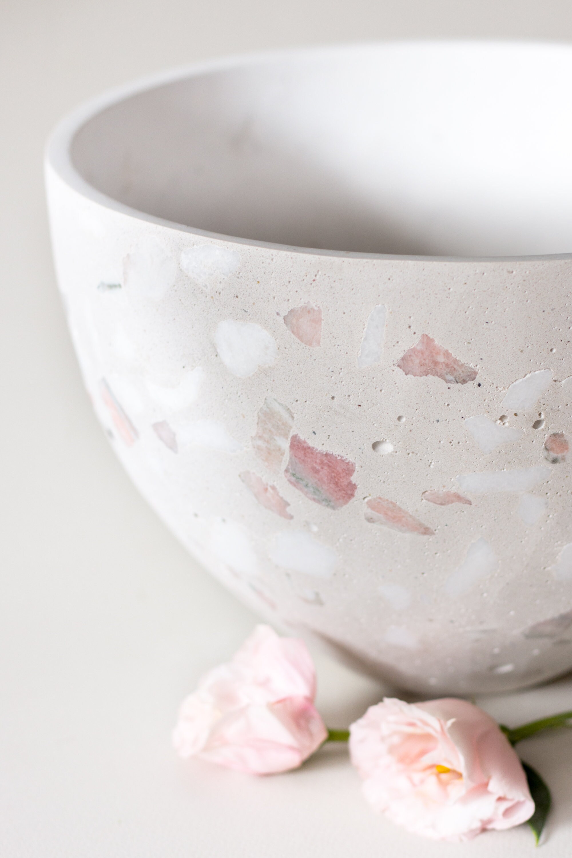 Large Terrazzo Planter 'Pink Stone' Pink Planter | Etsy