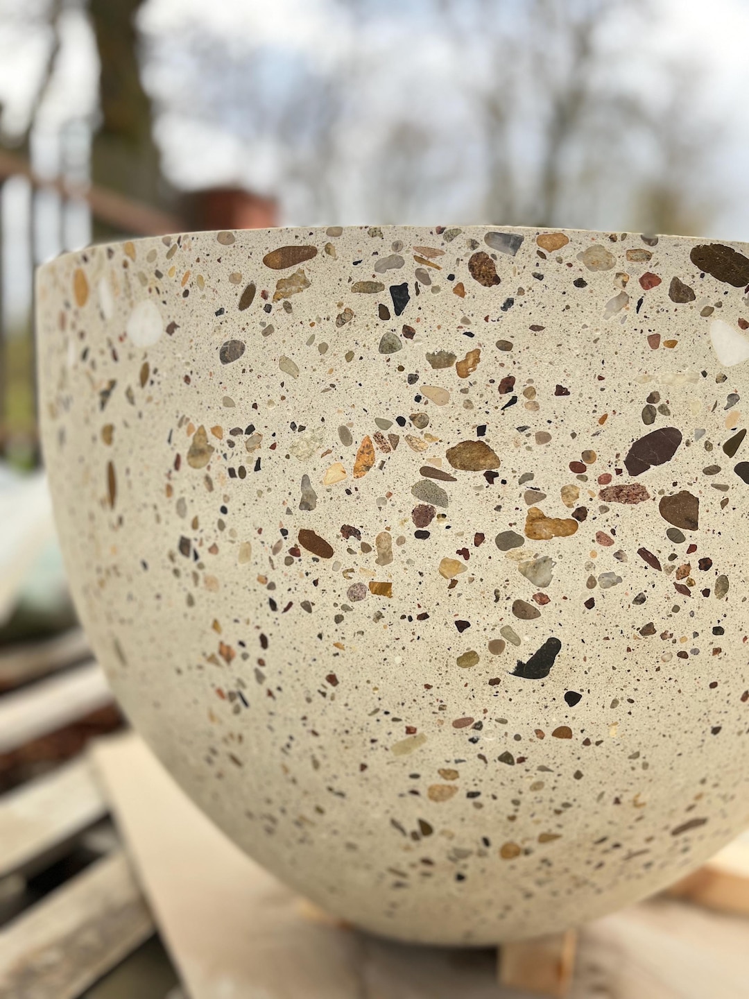 XXL Indoor | Outdoor | 27.17'' | 69 Cm Extra Large Japandi Beige ...