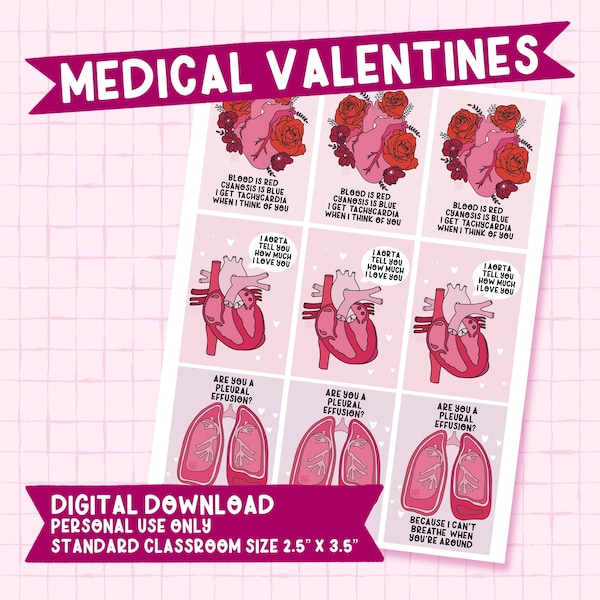 Medical Valentines - Etsy