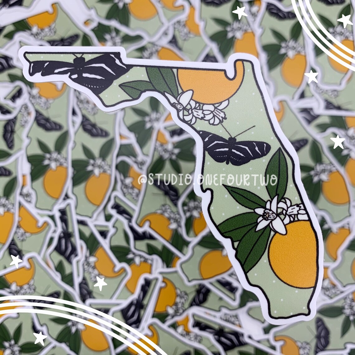 Florida Sticker State Sticker - Etsy