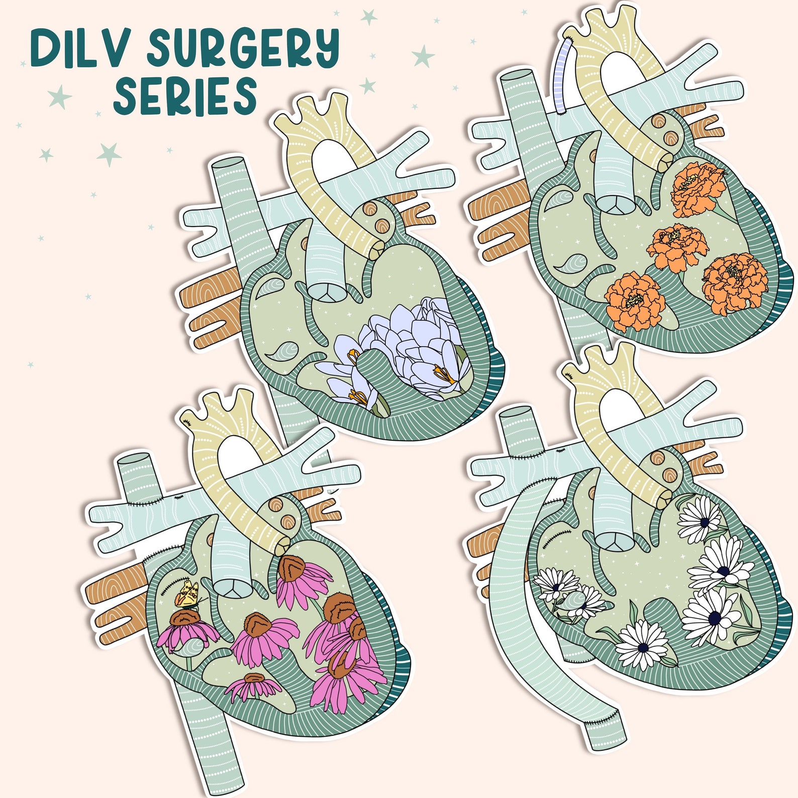 DILV Single Ventricle Surgery Series Stickers Double Inlet - Etsy