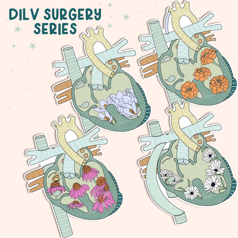 DILV Single Ventricle Surgery Series Stickers Double Inlet - Etsy