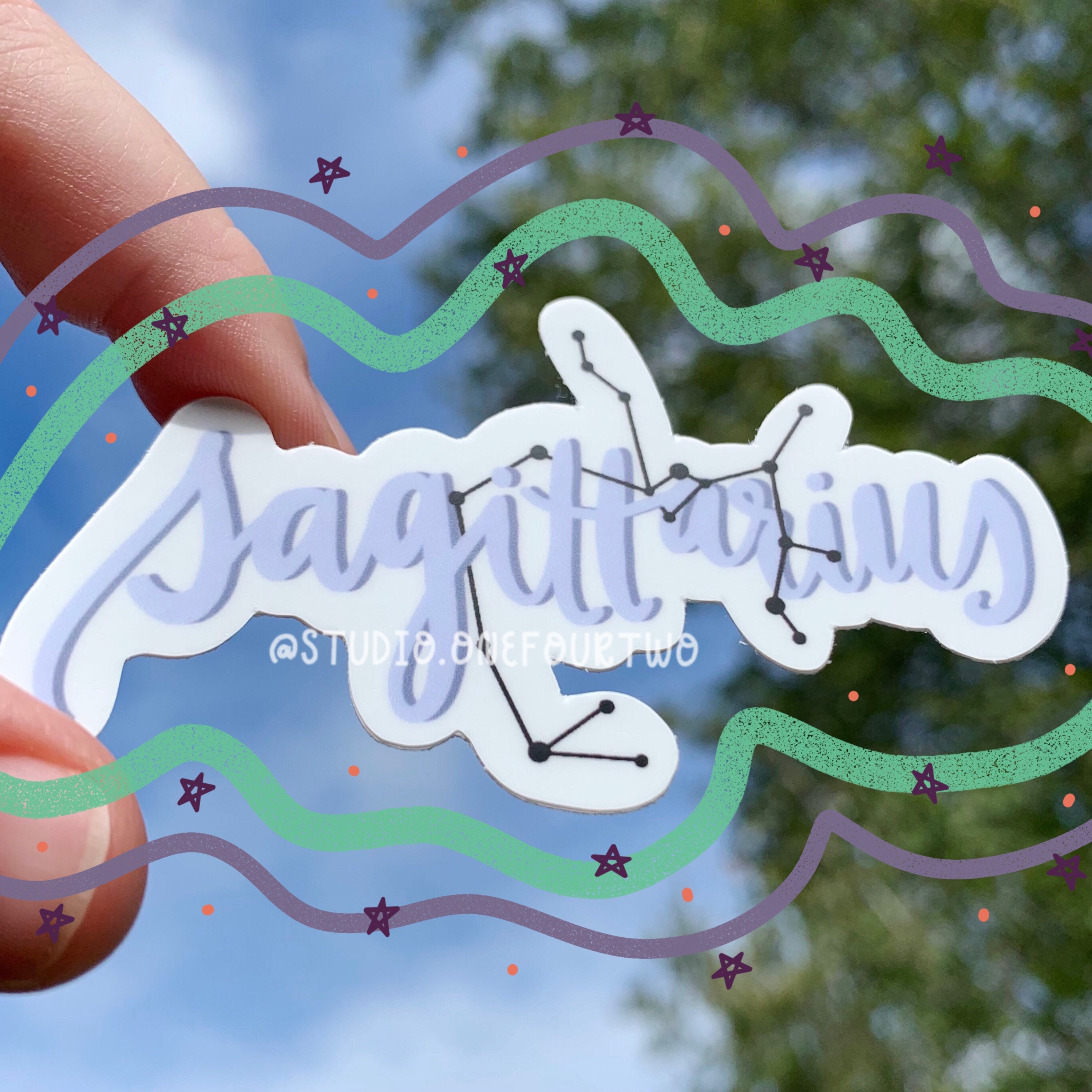 Handlettered Zodiac Sign Stickers | Astrology Stickers | Constellation ...