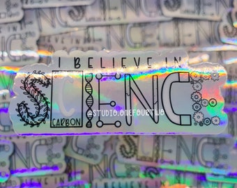 I Believe in Science Sticker - Etsy