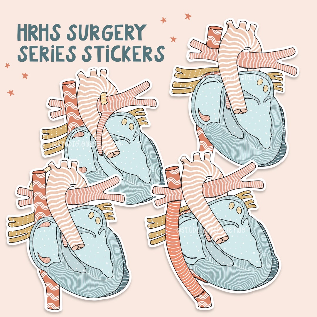 HRHS Single Ventricle Surgery Series Stickers | Hypoplastic Right Heart ...