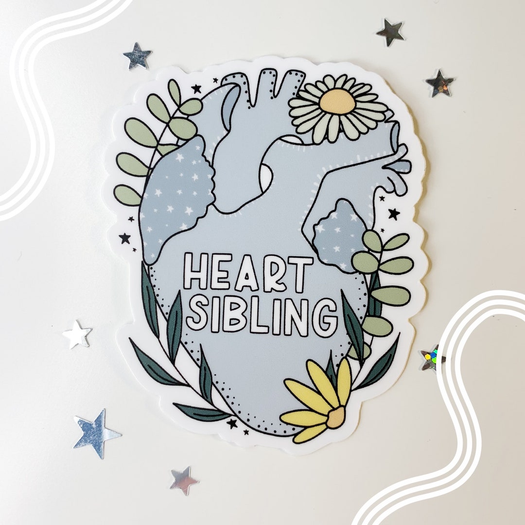 Heart Sibling Sticker | CHD Sticker | Heart Family - Etsy