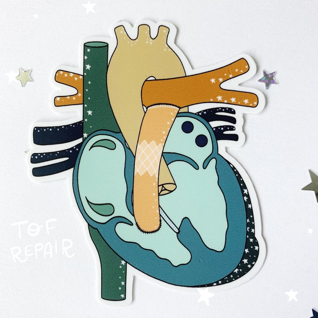 TOF Repair Sticker Tetralogy of Fallot Repair CHD Sticker - Etsy 日本