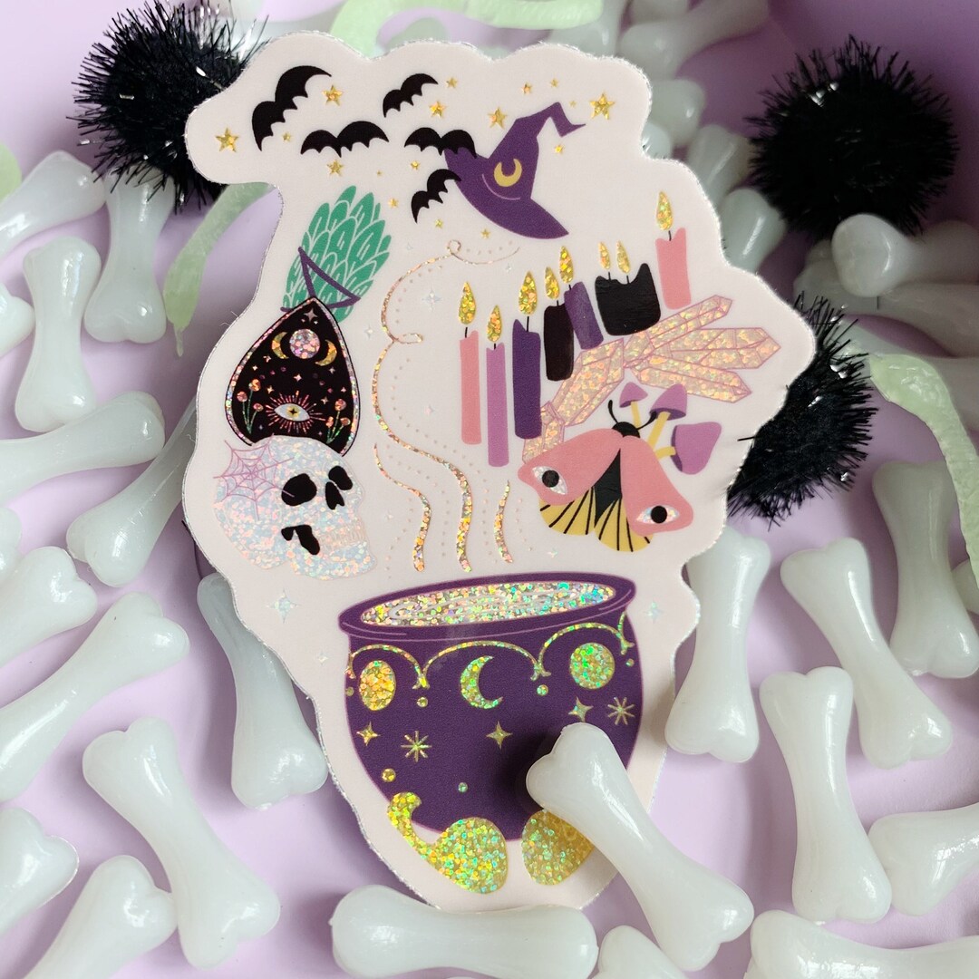 Witchy Heart Stardust Sticker | Spooky Season | Witchy Vibes - Etsy