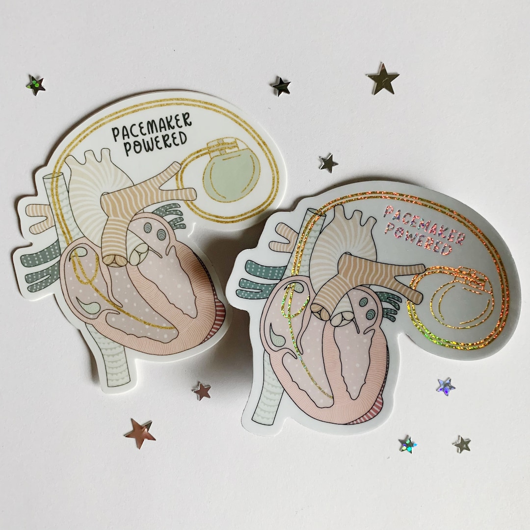 Pacemaker Anatomical Heart Sticker Pacemaker Powered Heart - Etsy