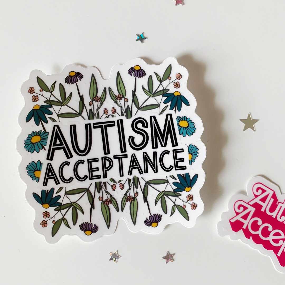 Autism Acceptance Sticker Duo Clear Stickers - Etsy