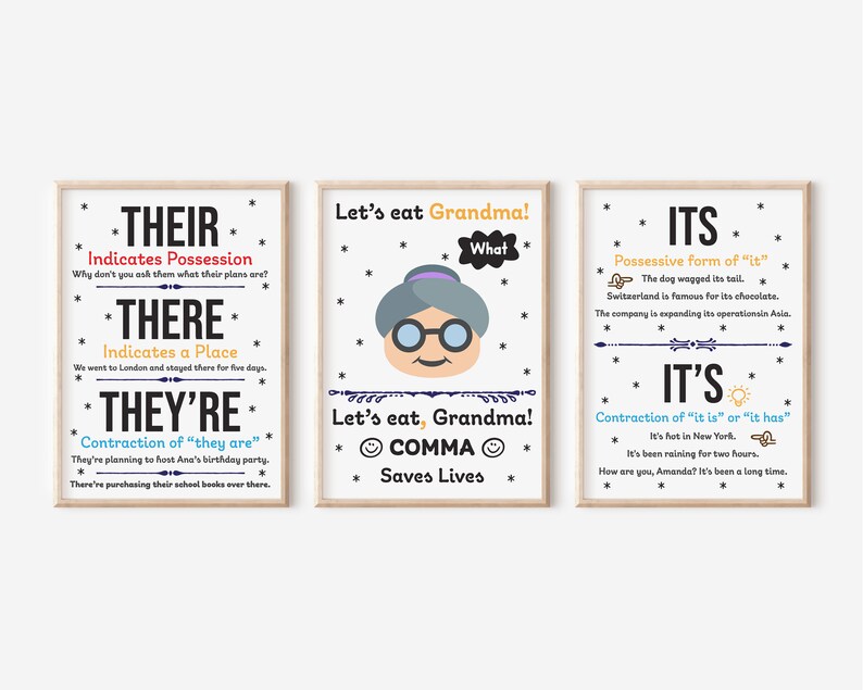 English Classroom Posters, Homophones & Punctuation Marks English ...