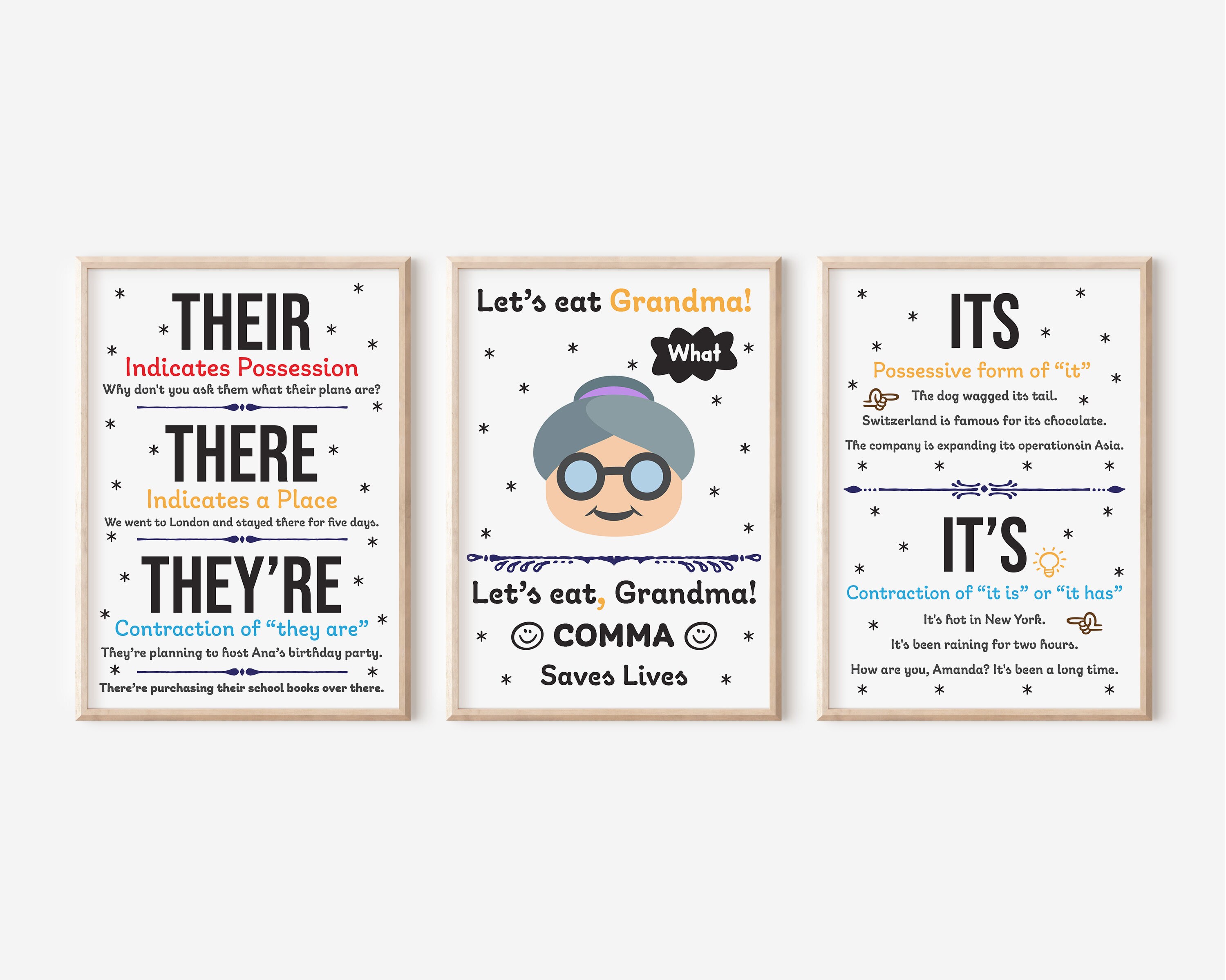 English Classroom Posters, Homophones & Punctuation Marks English ...