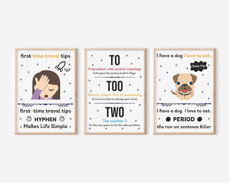 English Classroom Posters, Homophones & Punctuation Marks English ...