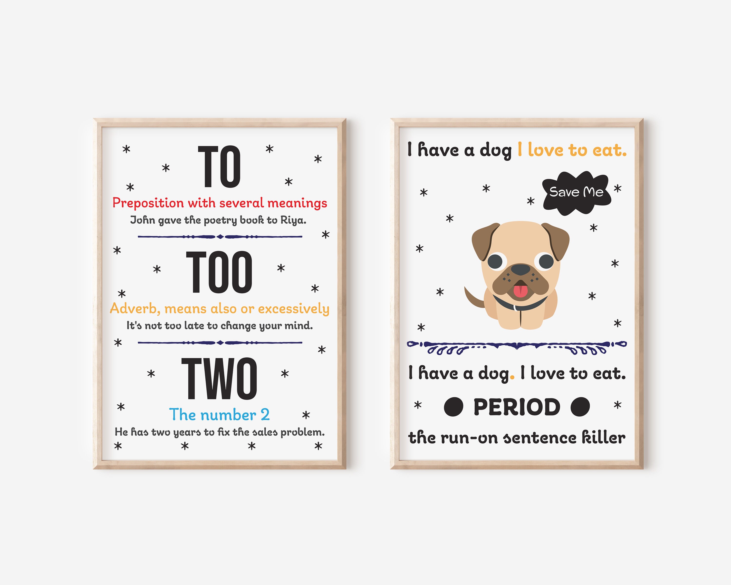 English Classroom Posters, Homophones & Punctuation Marks English ...