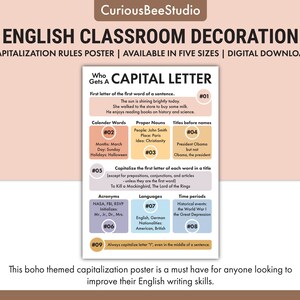 Capital Letter Poster - Learn When to Capitalize Words in English, 09 ...