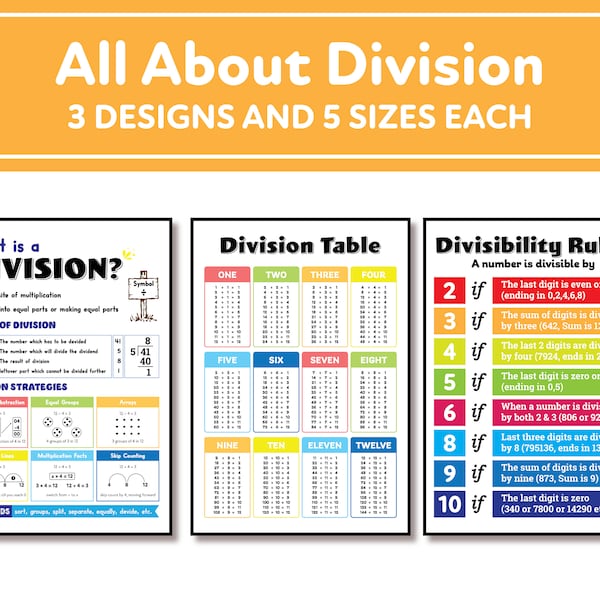 Division Table - Etsy