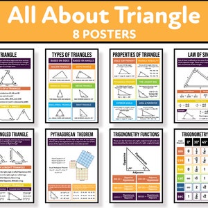 Trigonometry Posters – Triangle, Types & Properties of Triangle, Sine ...