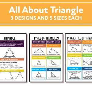 Trigonometry Posters Triangle, Types of Triangles and Properties of ...
