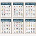 Set of 6 English Phonics Sound Anchor Charts, Word Families, Short ...