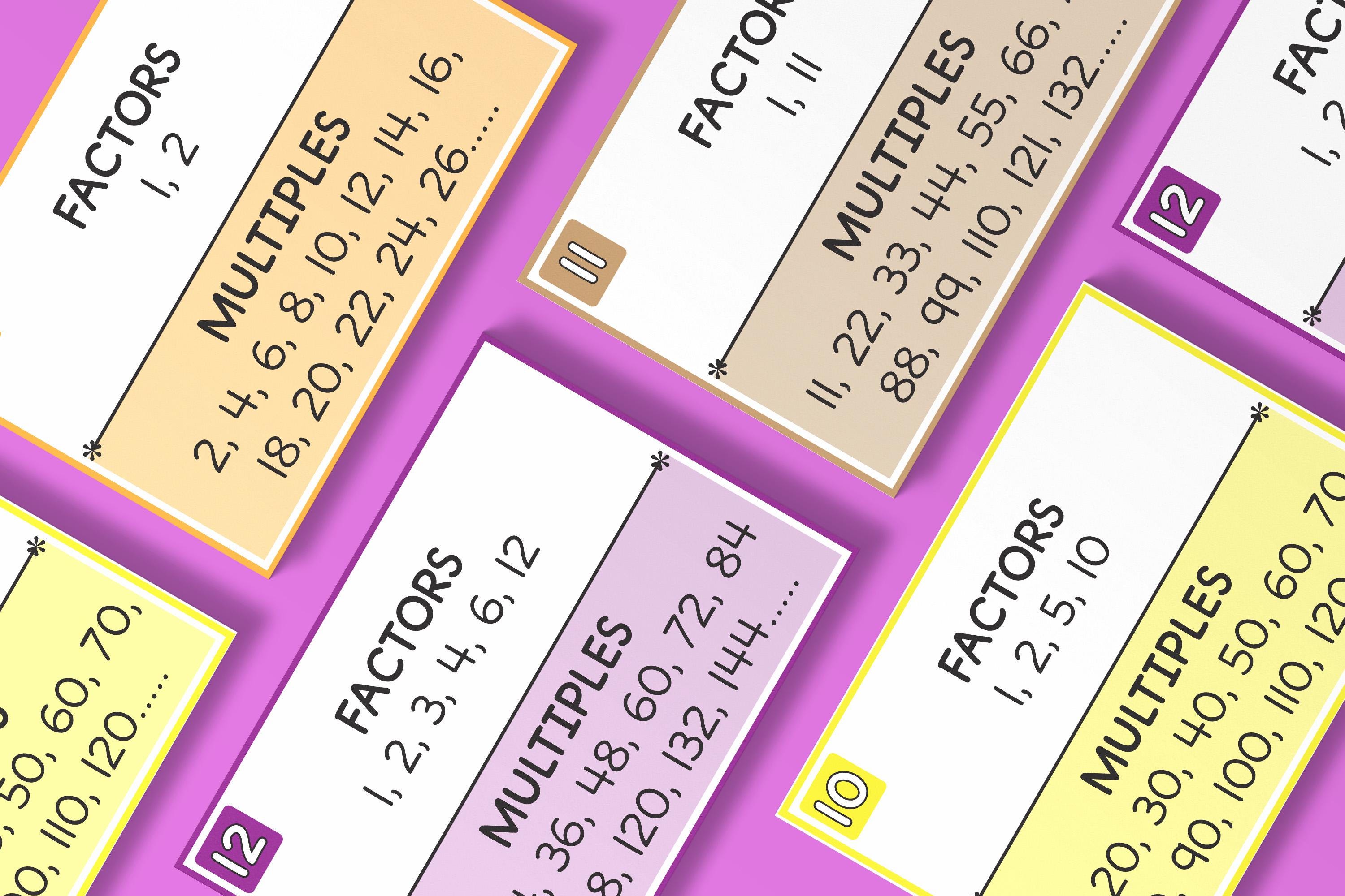 Factors and Multiples - Maths Classroom Posters, Maths Homeschool ...