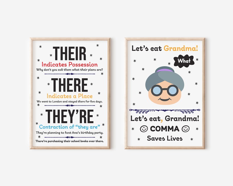 English Classroom Posters, Homophones & Punctuation Marks English ...